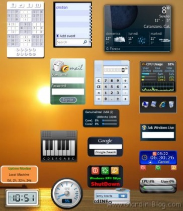 Gadget Windows 7 e Vista, pacchetto da 1000 gadgets | GiardiniBlog