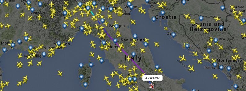 SEGUIRE LE ROTTE DEI VOLI AEREI IN TEMPO REALE SU GOOGLE MAPS