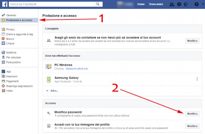 COME MODIFICARE LA PASSWORD DI FACEBOOK COME MODIFICARE LA PASSWORD DI FACEBOOK