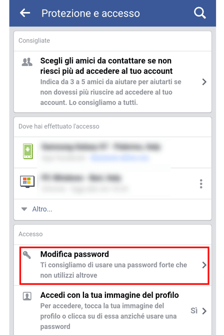 COME MODIFICARE LA PASSWORD DI FACEBOOK COME MODIFICARE LA PASSWORD DI FACEBOOK