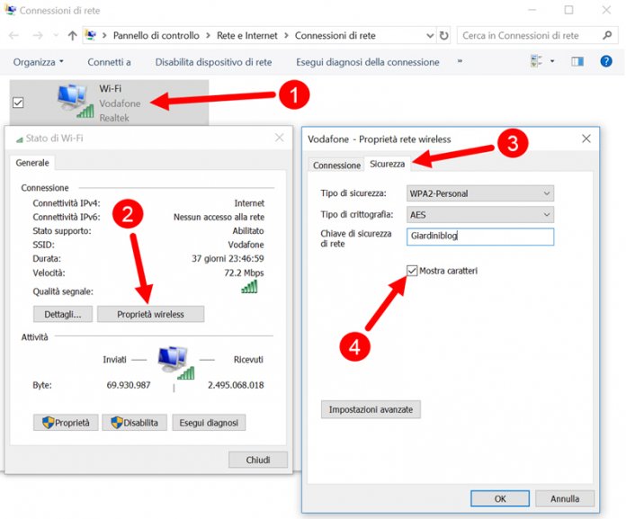Come recuperare la password del WiFi | GiardiniBlog