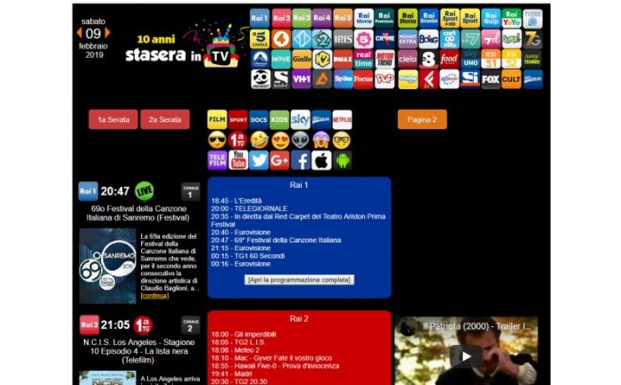 Stasera in TV: siti e app per sapere i programmi trasmessi | GiardiniBlog