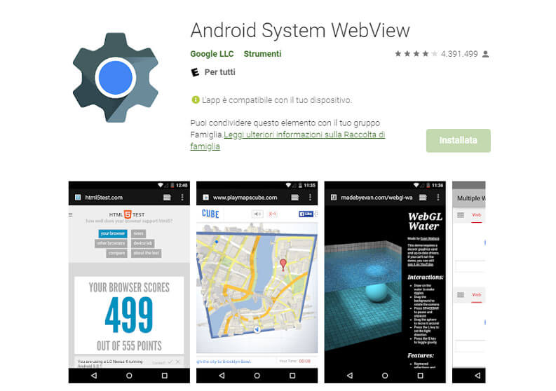 Android System WebView: cos'è? si può disattivare? | GiardiniBlog