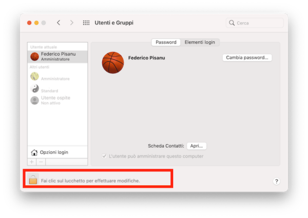 Come cambiare il nome utente su Mac | GiardiniBlog