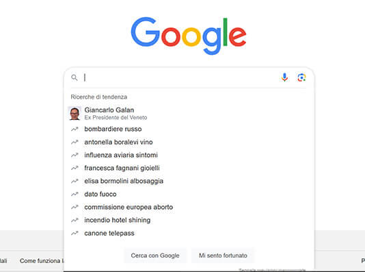 Come eliminare le ricerche di tendenza su Google