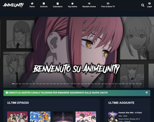 AnimeUnity: Nuovo indirizzo di Gennaio 2026