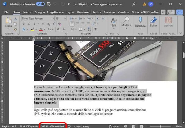 Come contare i caratteri totali | GiardiniBlog